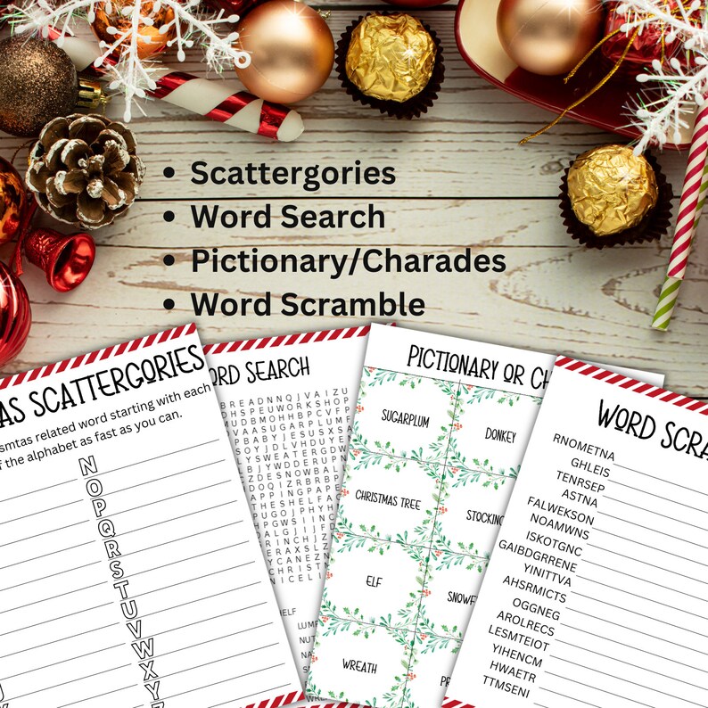 Printable Christmas Holiday Activity Set for the Whole Family Printable ...