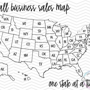 Printable United States Small Business Sales Map Tracker - Etsy