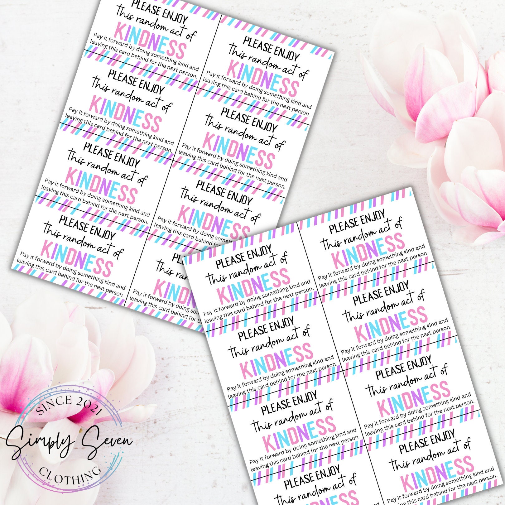 Printable Random Acts of Kindness Cards RAOK Tags Random Acts of ...