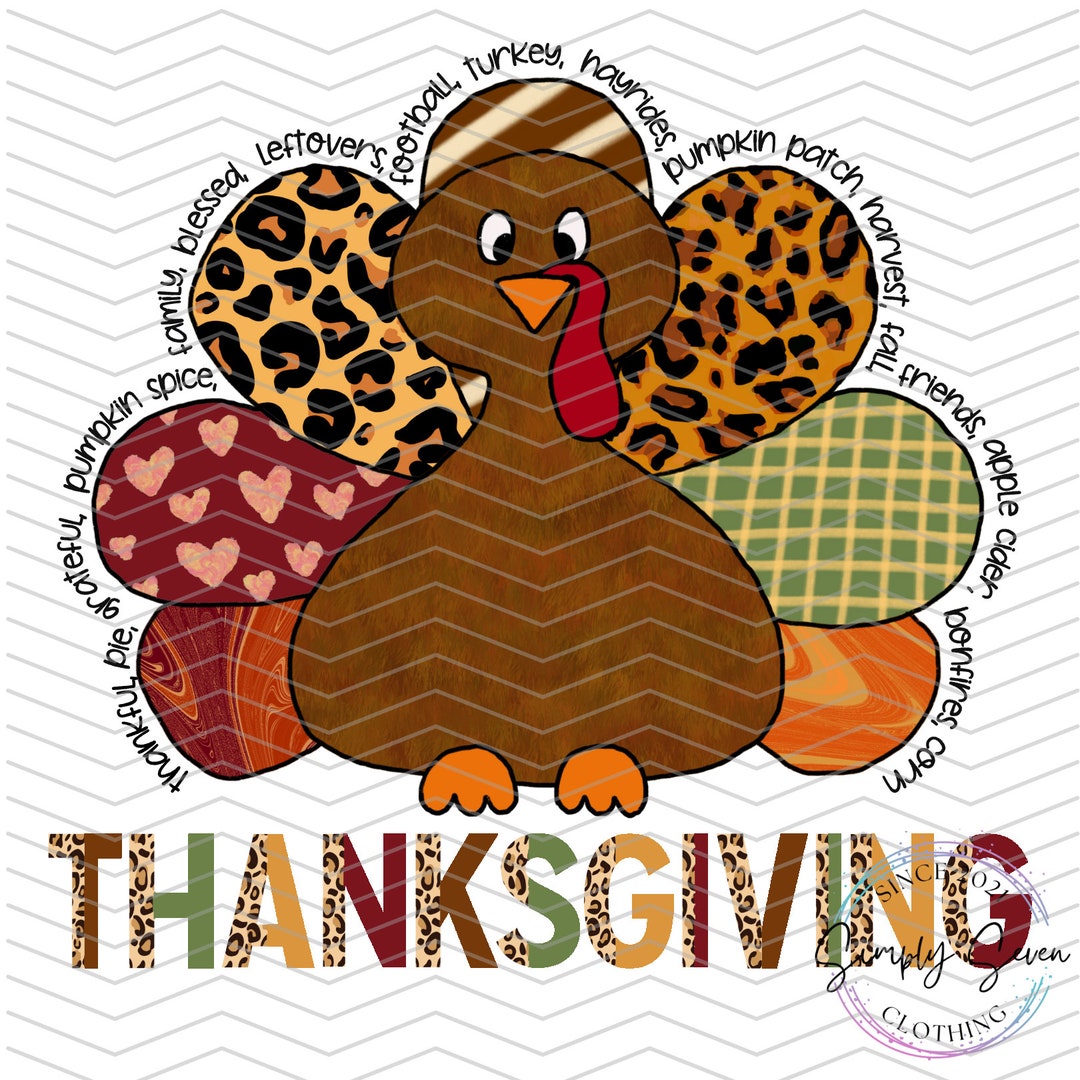 Thanksgiving Turkey PNG Half Leopard PNG Fall Words PNG Thanksgiving ...