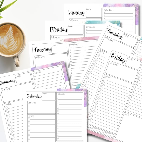 Printable Daily Planning Pages Digital Download Printable - Etsy