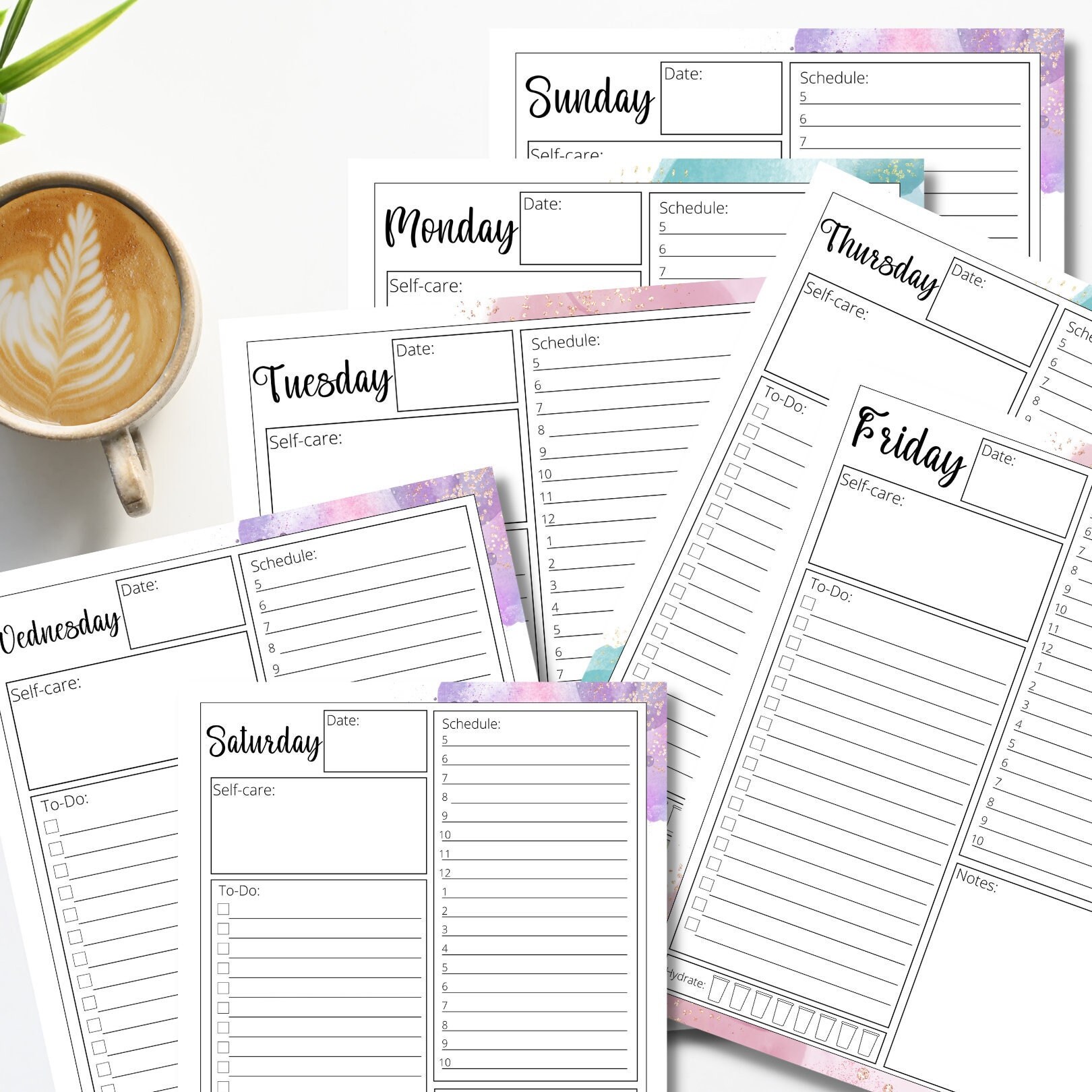 Printable Daily Planning Pages Digital Download Printable - Etsy