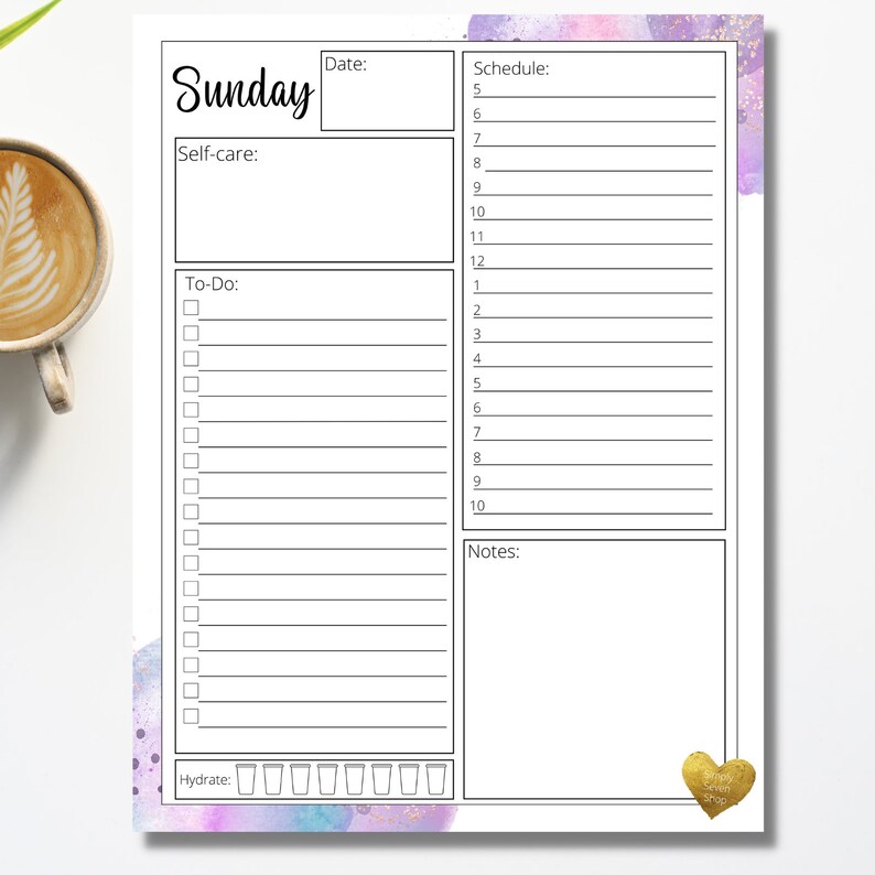 Printable Daily Planning Pages Digital Download Printable - Etsy