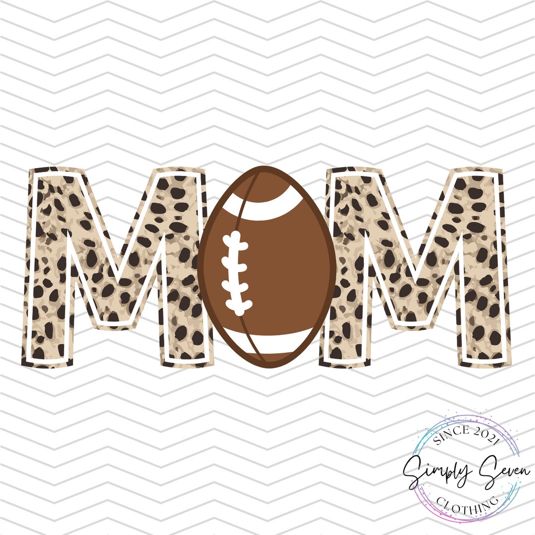 Leopard Print Football Mom PNG Digital Design Download Football Mom PNG ...