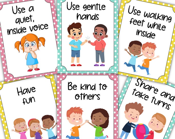 Rule Poster With Removable Rule Cards Classroom, Homeschool, Discipline ...