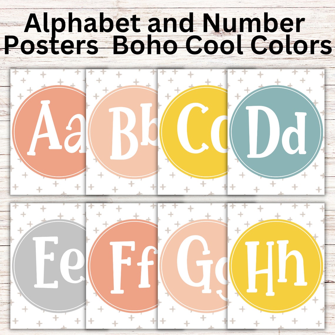 Printable Alphabet Letter and Number Boho Learning Posters - Etsy