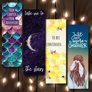 Printable Beautiful Bookmark Set Instant Digital Download PDF Cute ...