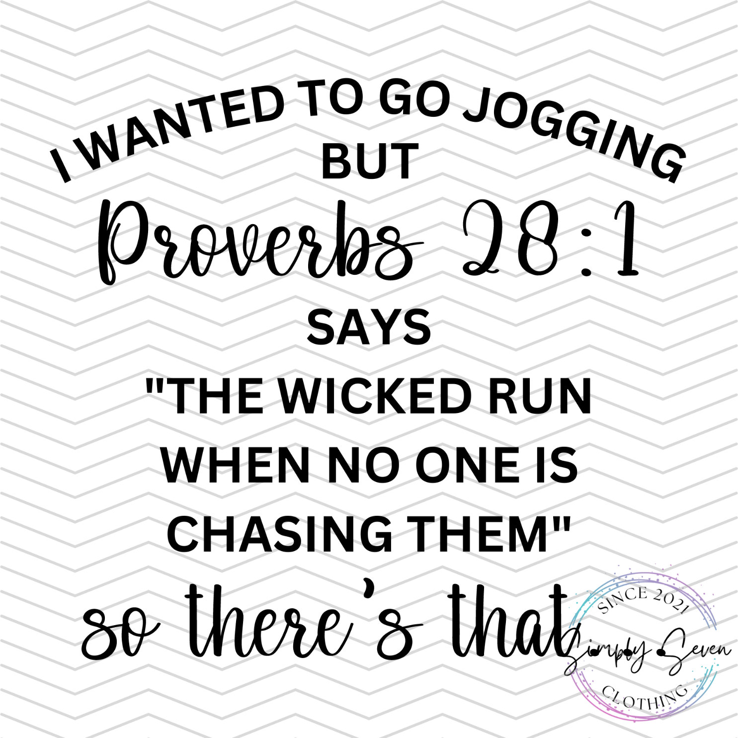 I Wanted to Go Jogging but Proverbs 28:1 Says the Wicked Run When No One is Chasing Them so ...