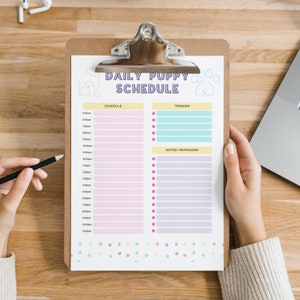 Printable Daily Puppy Schedule PDF Printable Dog Schedule Pet Schedule ...