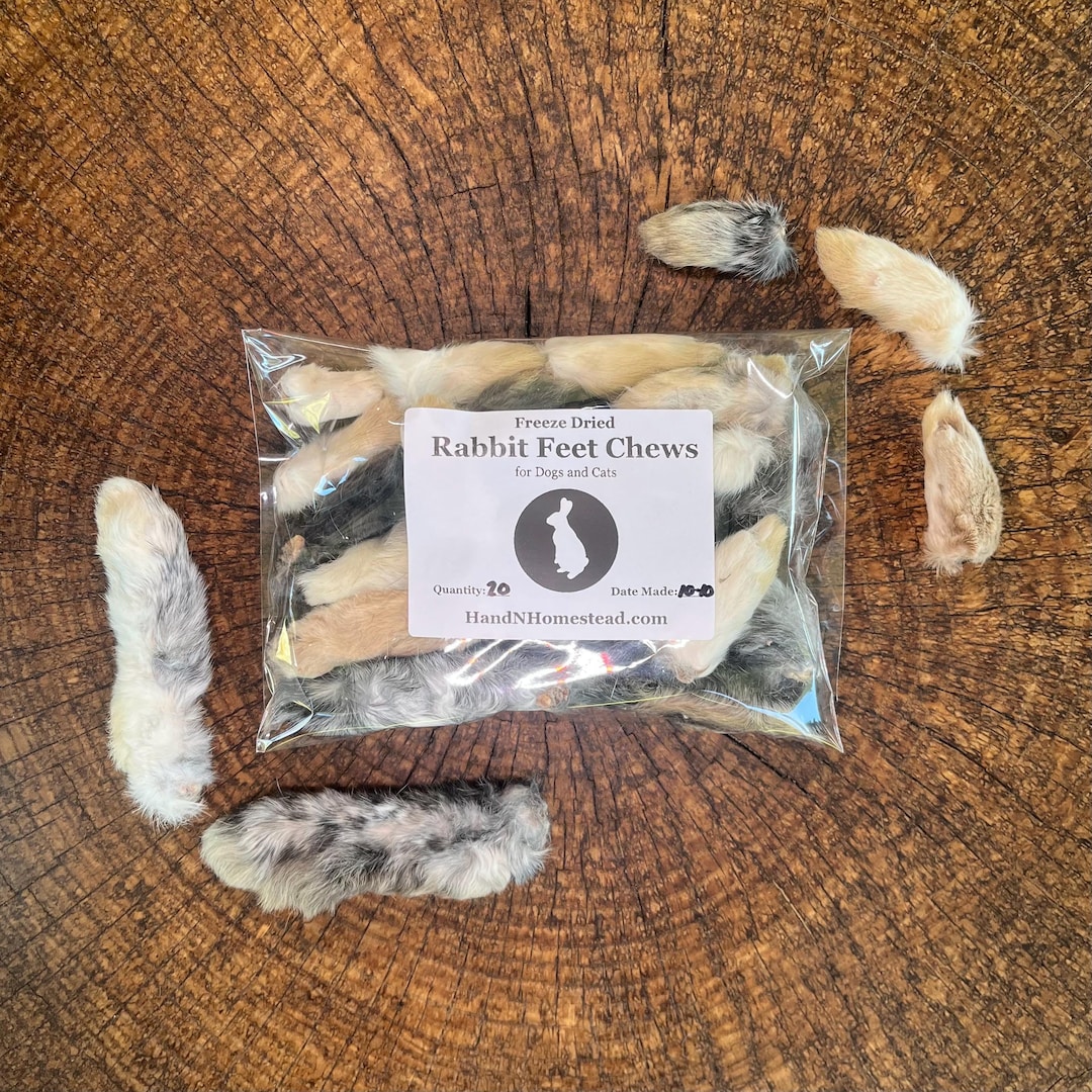 20 Pack Freeze Dried Rabbit Feet: Natural Dog & Cat Treats - Etsy