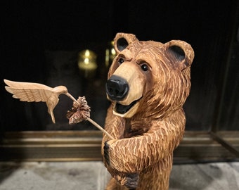 Wood Carved Log Bear Chainsaw Art Large - Etsy