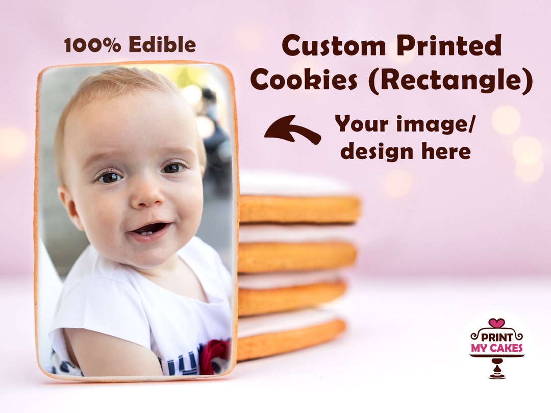 Custom Printed Cookies, Rectangle Shape, Photo Cookies, Logo Cookies ...