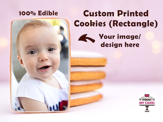 Custom Printed Cookies Rectangle Shape Photo Cookies Logo - Etsy