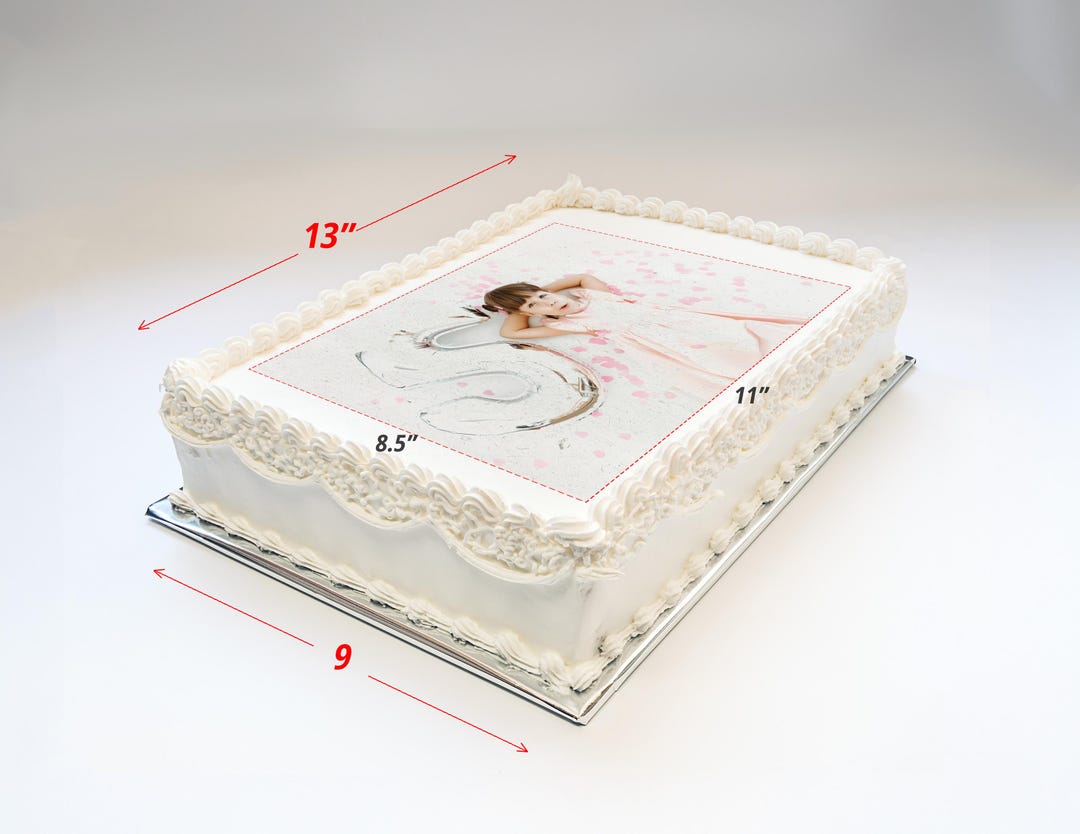 Custom Edible Topper for Quarter Sheet Cakes - Can Be Used on 9 X 13 ...