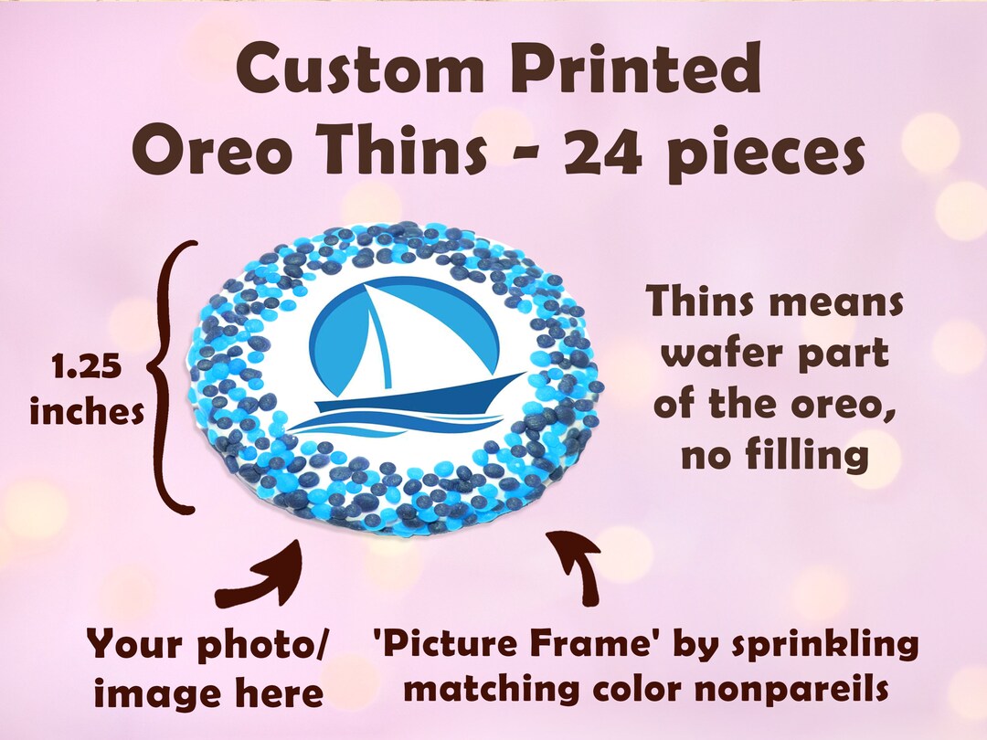 24 Custom Printed Cookies (made Using Oreo Thin Cookies) - Custom ...