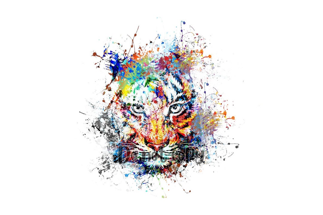 Colorful Tiger Sublimation Png Digital Download - Etsy