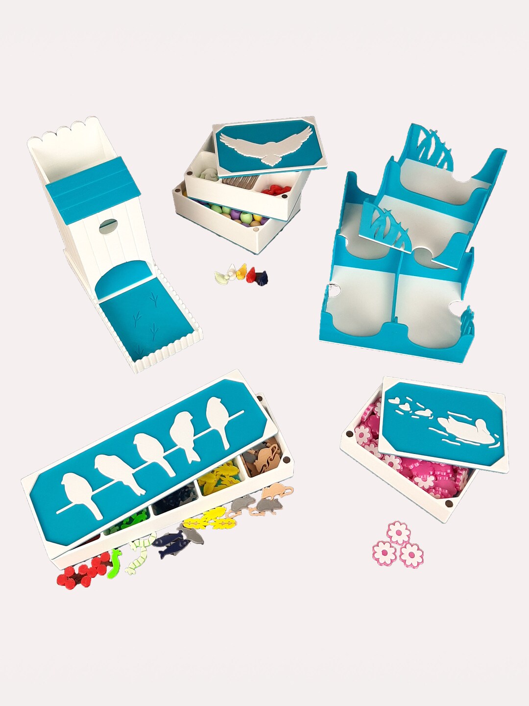Ultimate Wingspan Upgrade Expansions Organizer Storage Insert Roll-aid ...