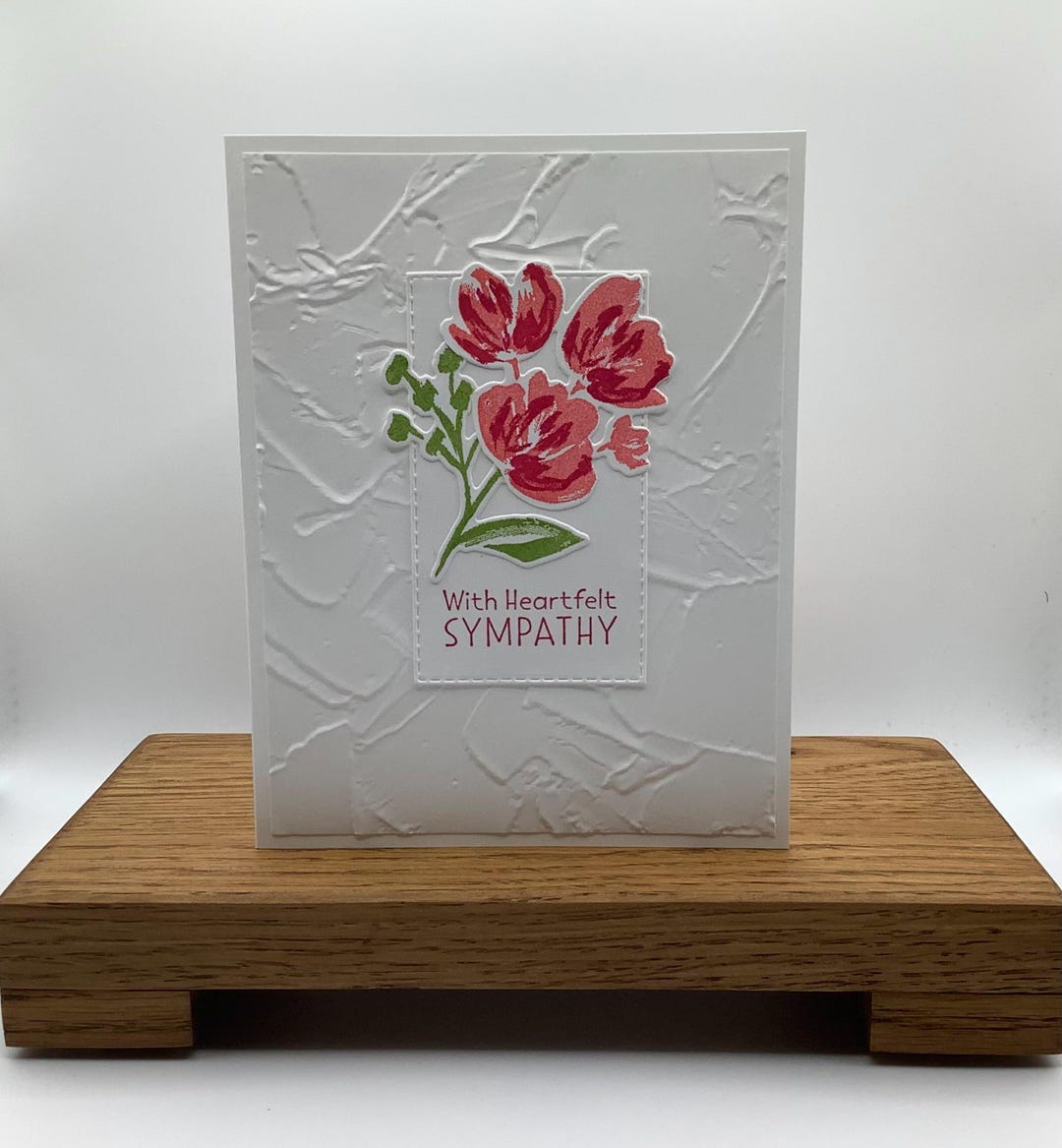 Handmade Sympathy Card: Heartfelt Floral Greeting - Etsy