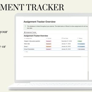 Notion Template Student Planner | Academic Planner for Notion, School ...