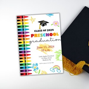 Preschool Graduation Invitation 2024, Pre-k Graduation Invitation ...