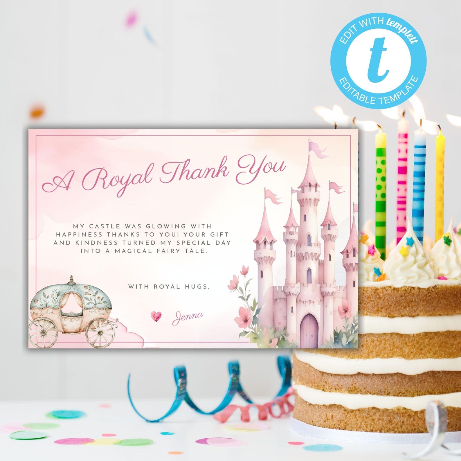 Thank You for Coming to My Princess Party, Forever A Princess Birthday ...