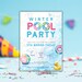 Winter Pool Party Birthday Invitation, Swimming Birthday Party, Girl's ...