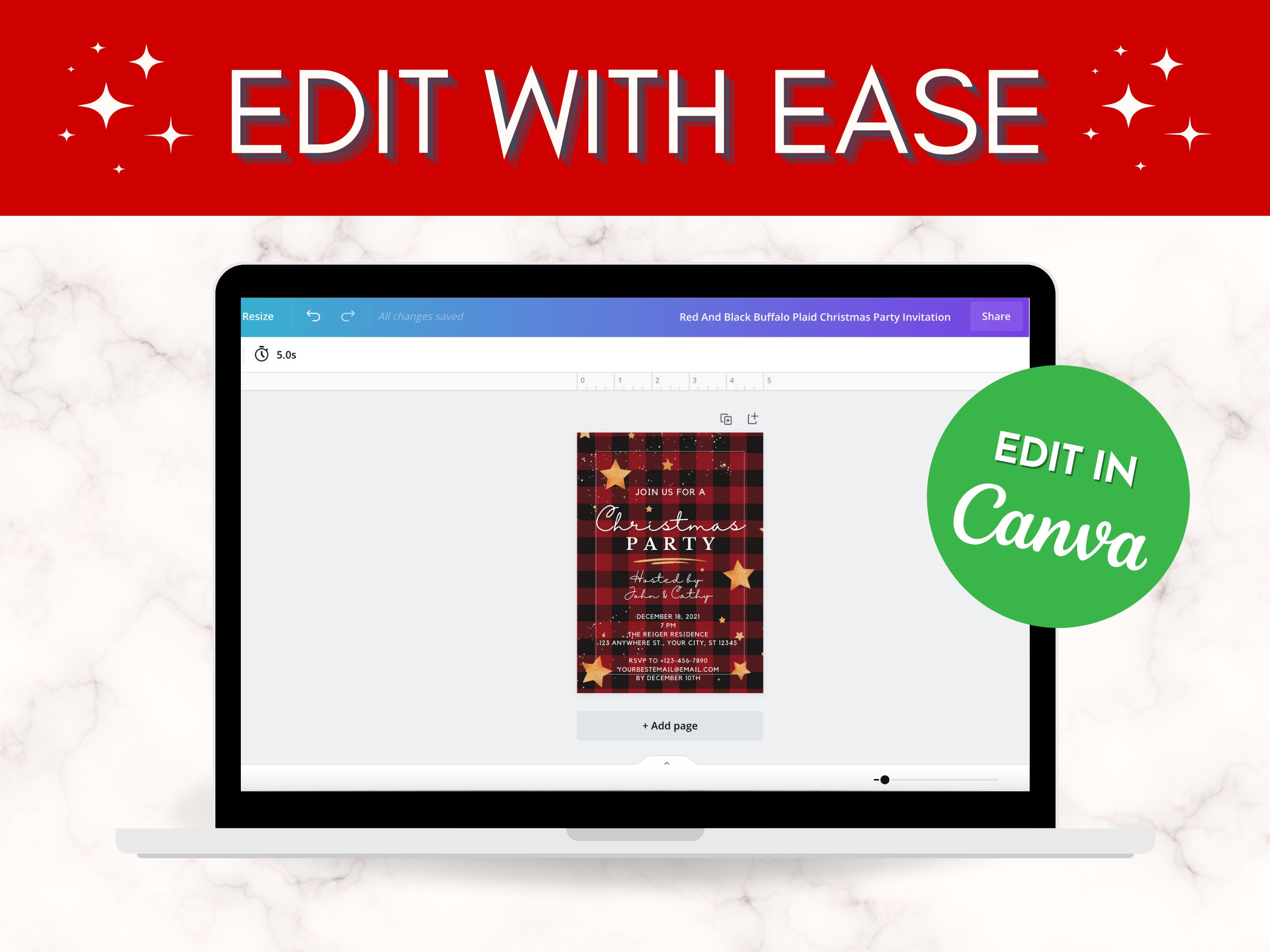 Buffalo Check Christmas Party Invitation, Buffalo Plaid Christmas ...