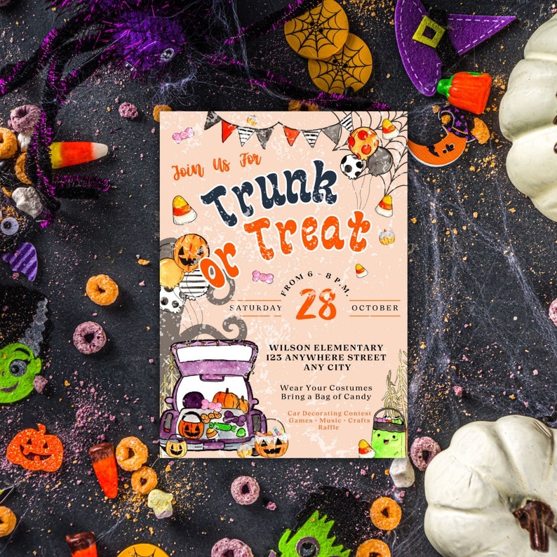 Trunk or Treat Invitation, Trunk or Treat for Church, Trunk or Treat ...