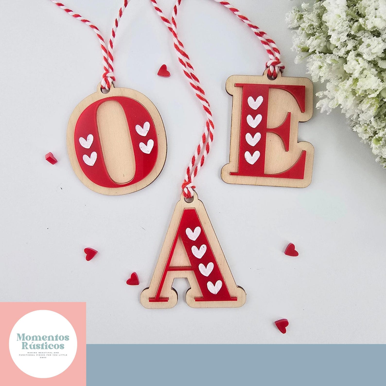 Custom Tags, Valentine's Day Letter Tags, Gift Tags, Heart Letter Tags ...
