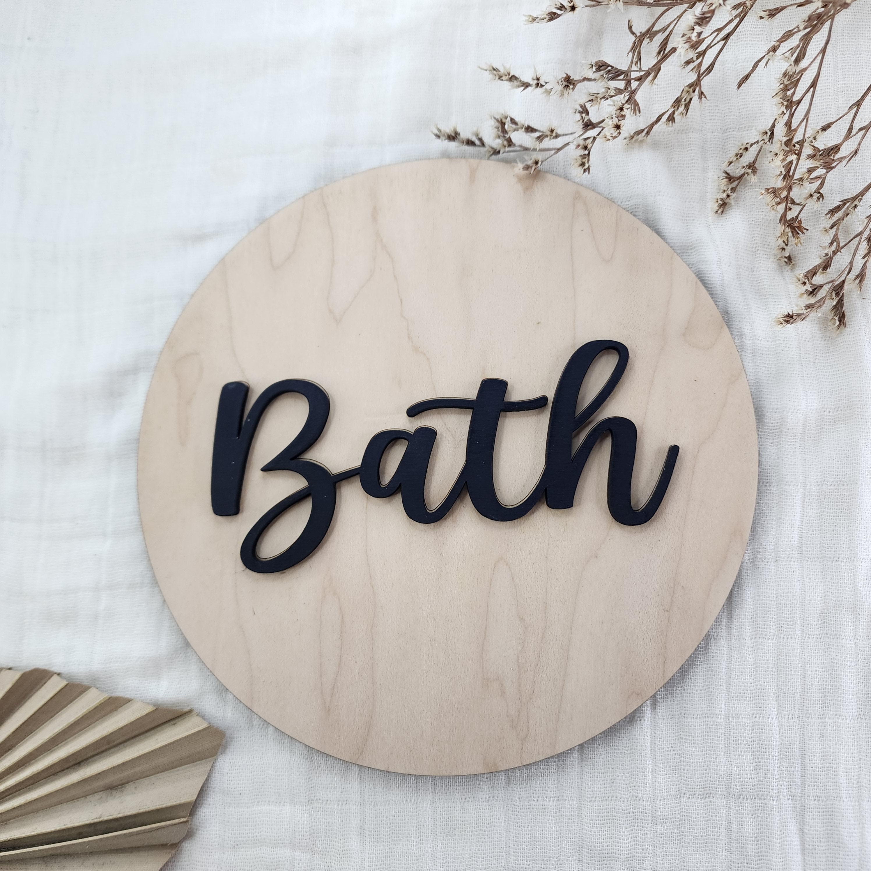 Bath Sign, Wood Bath Sign, Bath Round Sign, Bathroom Sign - Etsy