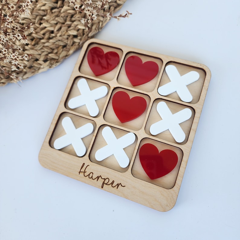 Valentine's Day Tic Tac Toe, Valentine's Day Game, Personalized Tic Tac ...