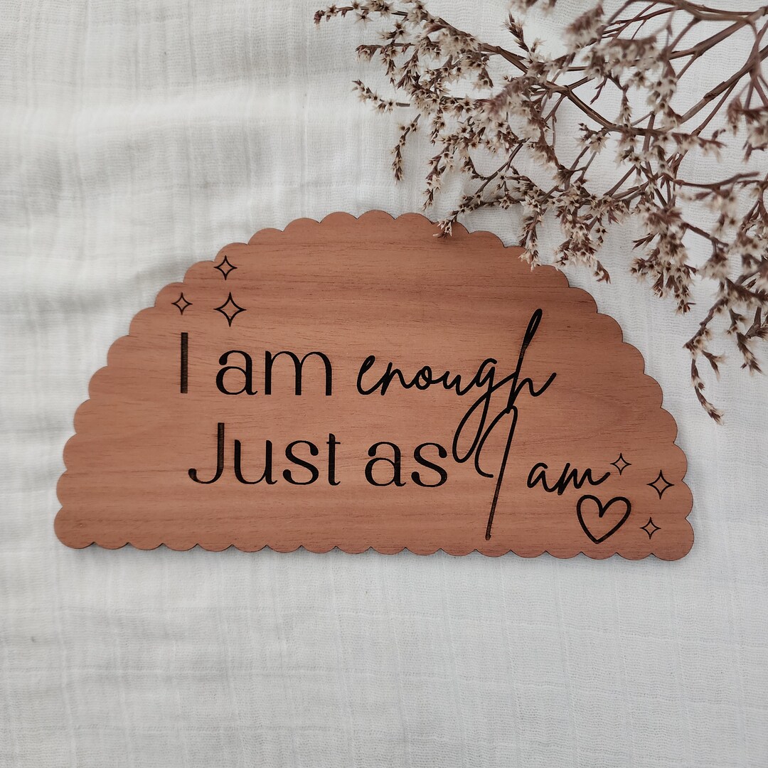 I Am Enough Sign, Motivation Sign, Self Love Sign, Mother's Day Gift ...