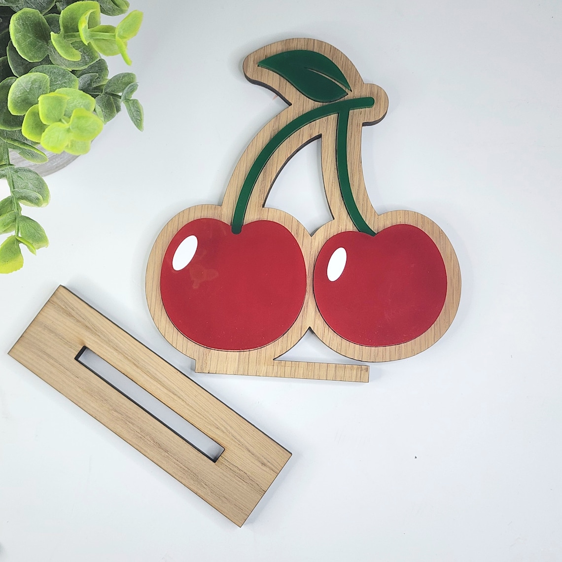 Cherry Mini Sign With Stand, Cherry Birthday Decor, Cherry Decor ...