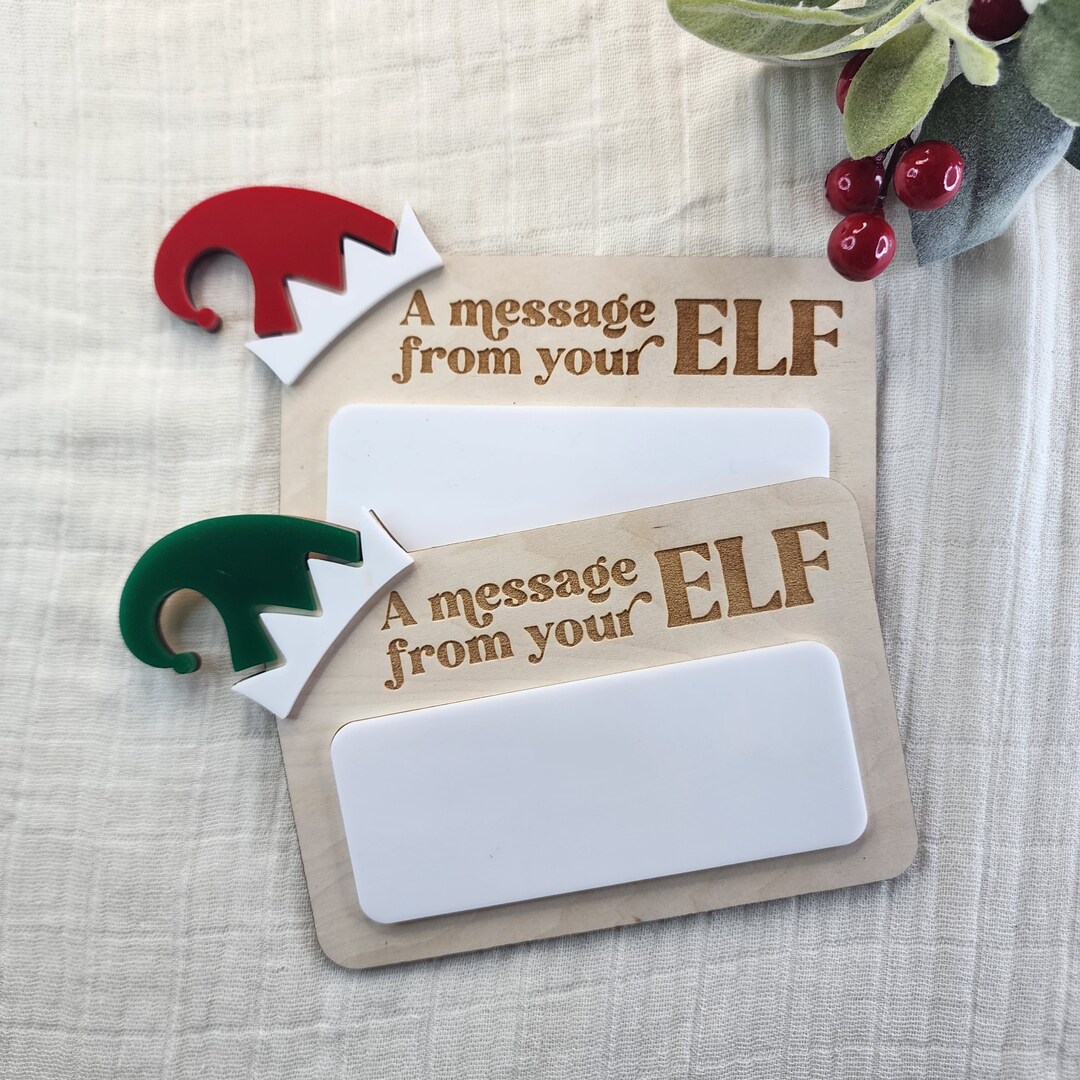 A Message From Your Elf Reusable Sign Elf Message Elf Prop - Etsy