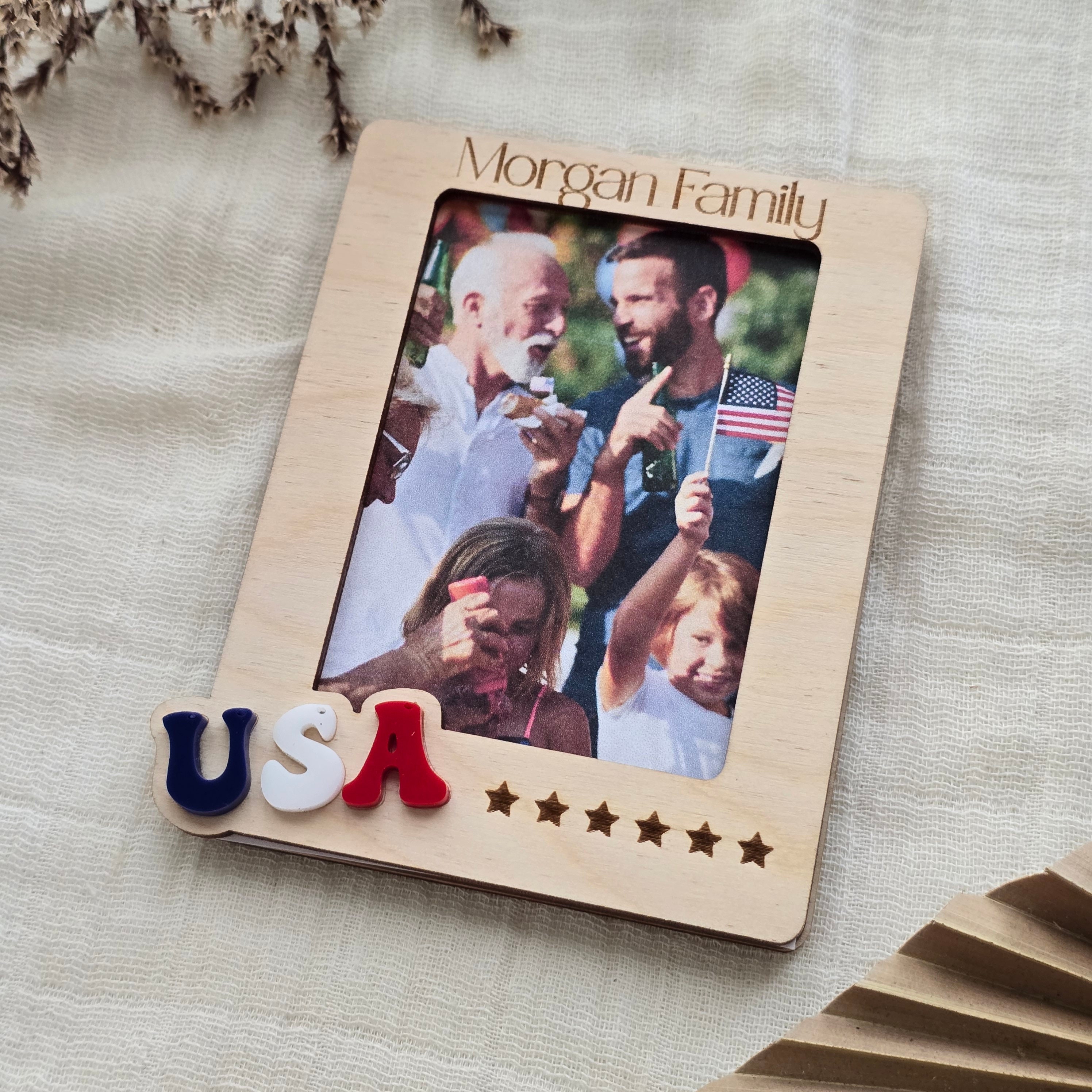 Fourth of July Gift, 4th of July Photo Frame, Photo Frame, Magnet Photo ...