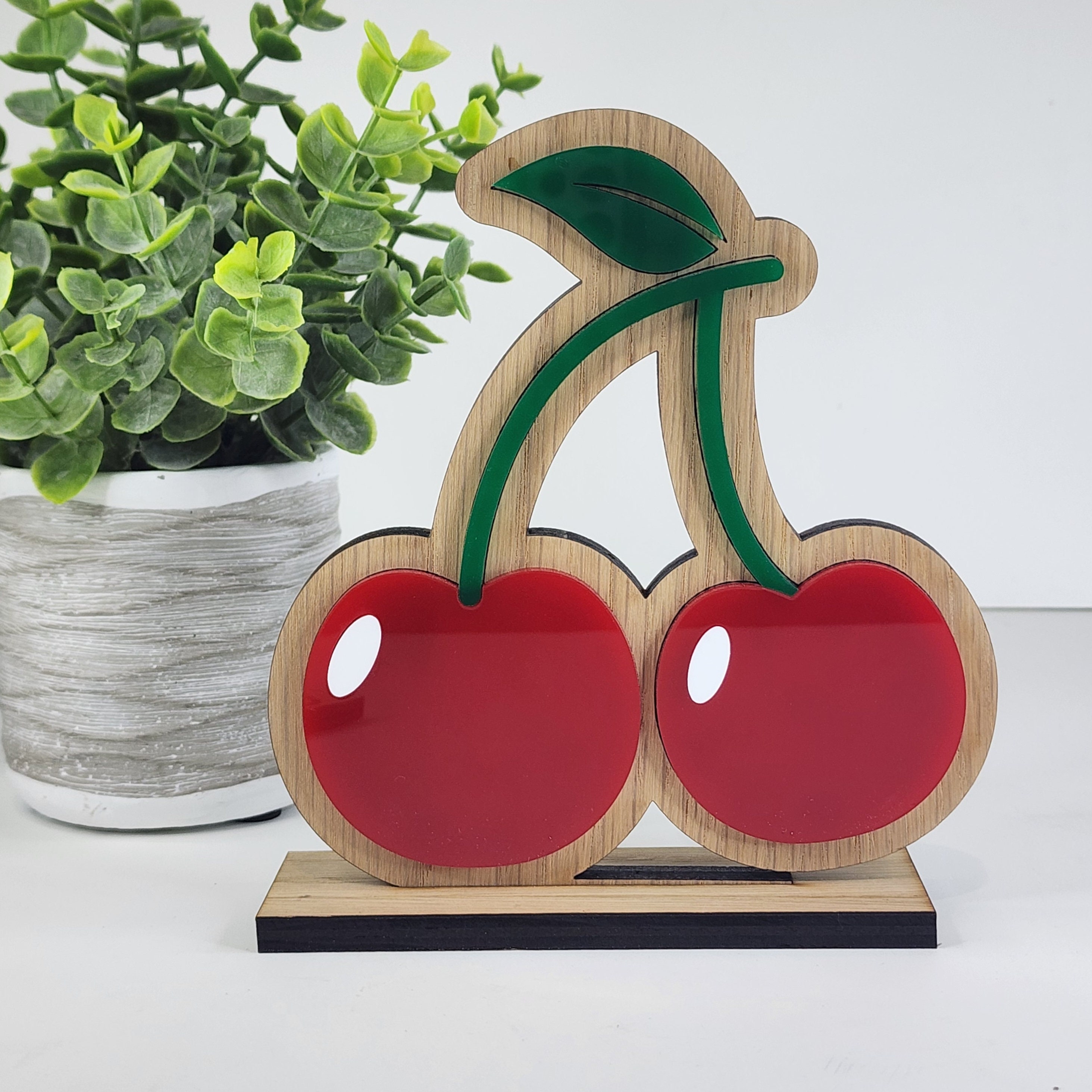 Cherry Mini Sign With Stand, Cherry Birthday Decor, Cherry Decor ...