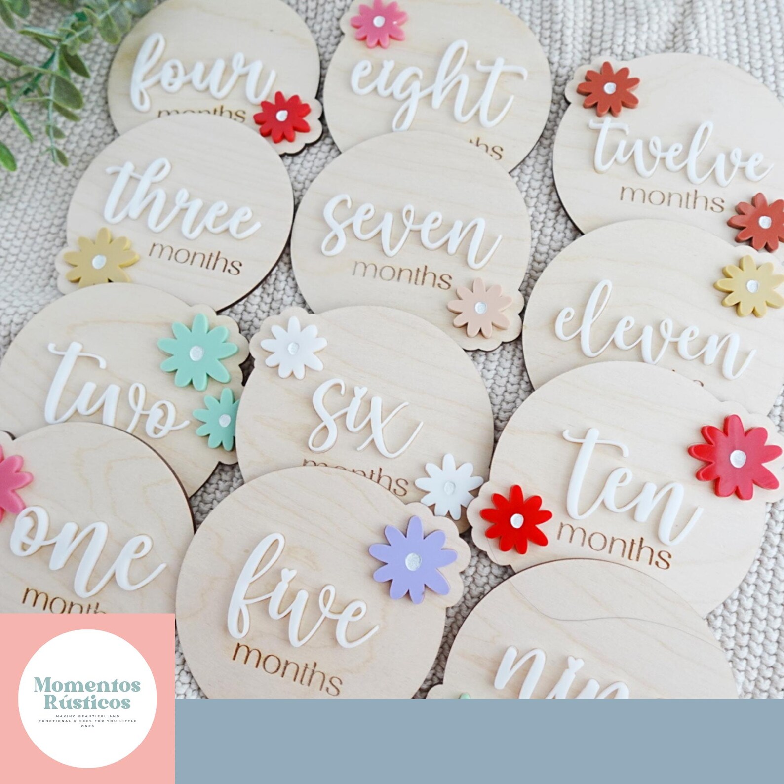 Flower Monthly Milestones, Monthly Milestone Cards, Milestones Sign ...