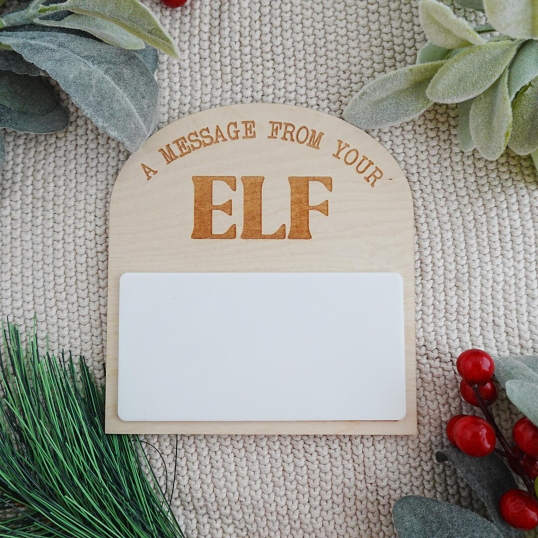 A Message From Elf Board, Elf Message Sign, Christmas Elf Sign - Etsy