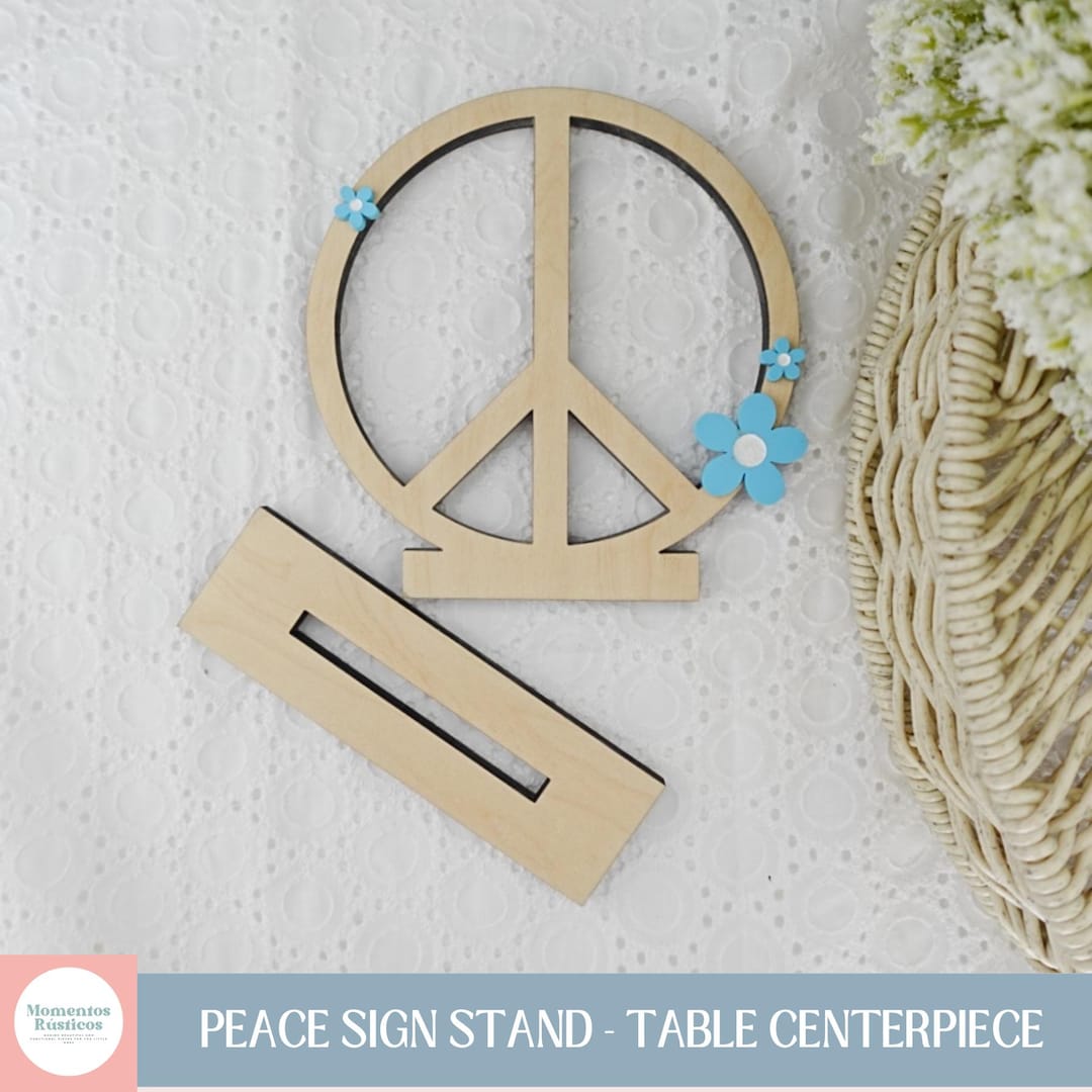 Peace Sign Birthday Centerpiece, Table Center Decor, Groovy Sign, Retro ...