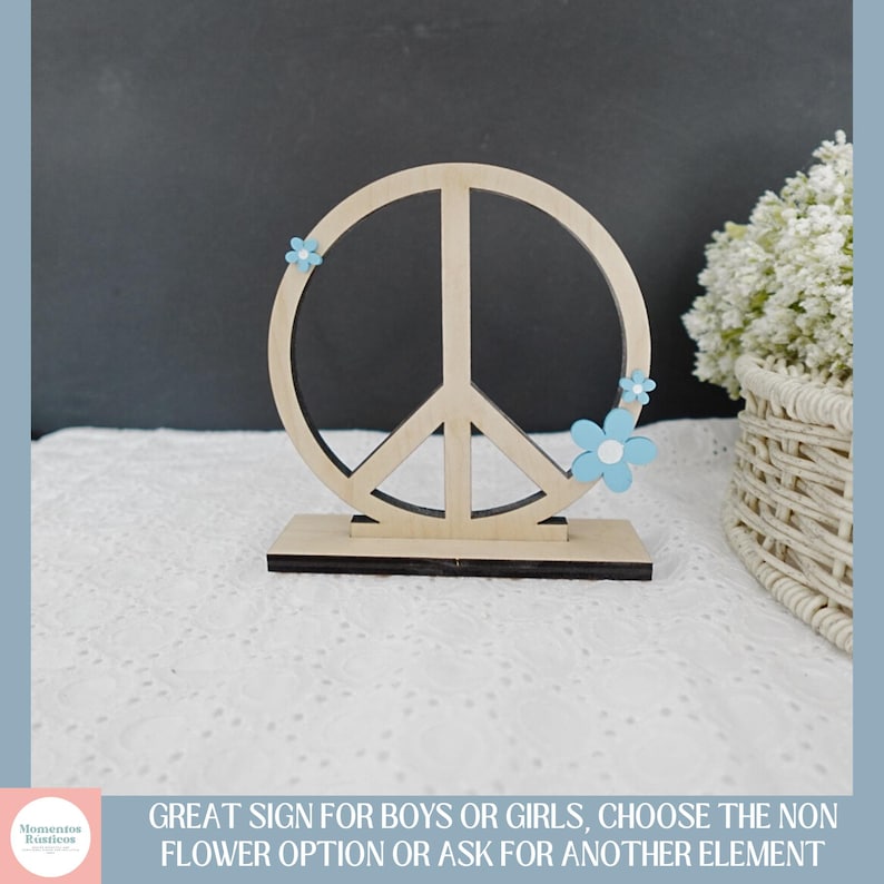 Peace Sign Birthday Centerpiece, Peace Sign Table Center Decor, Groovy ...