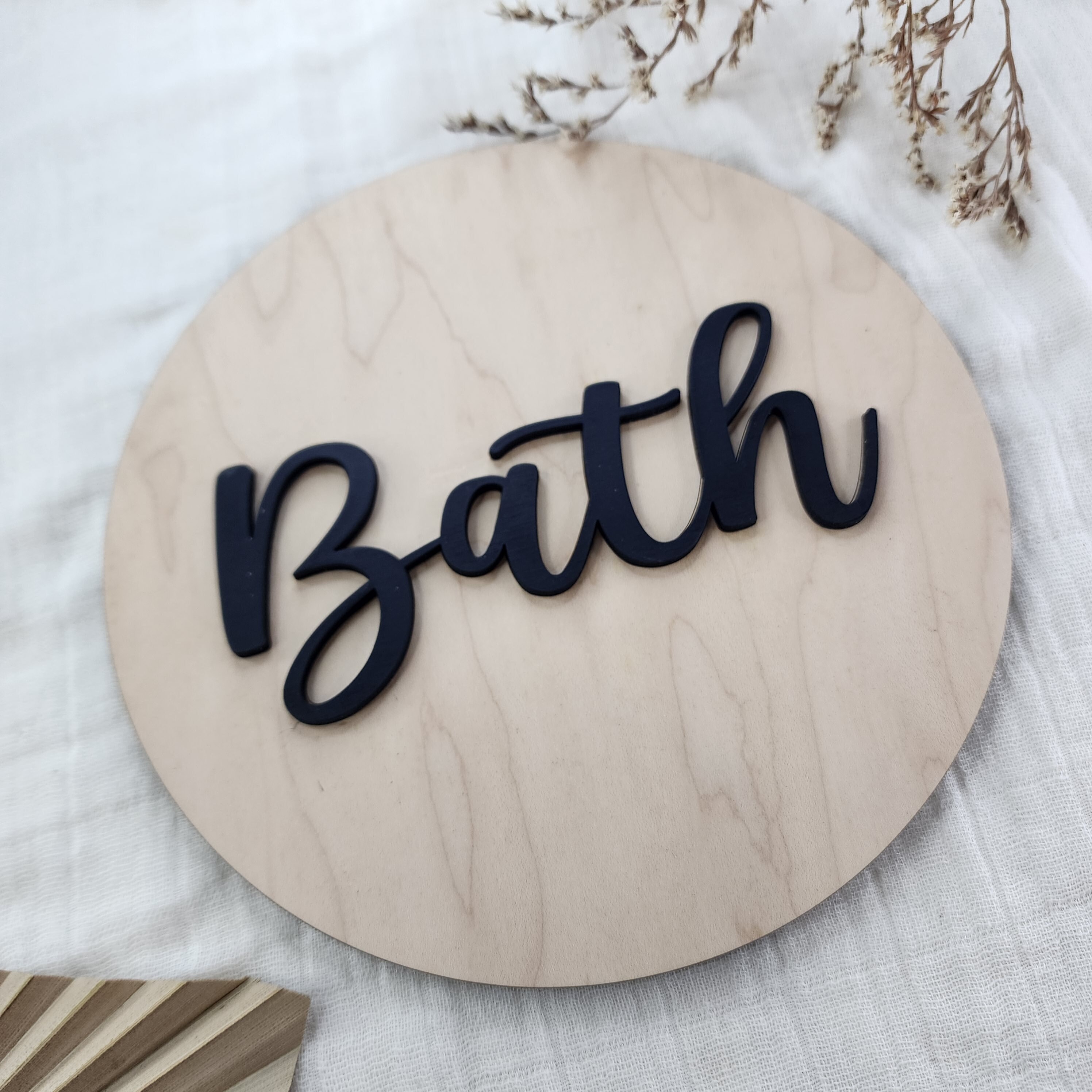 Bath Sign, Wood Bath Sign, Bath Round Sign, Bathroom Sign - Etsy