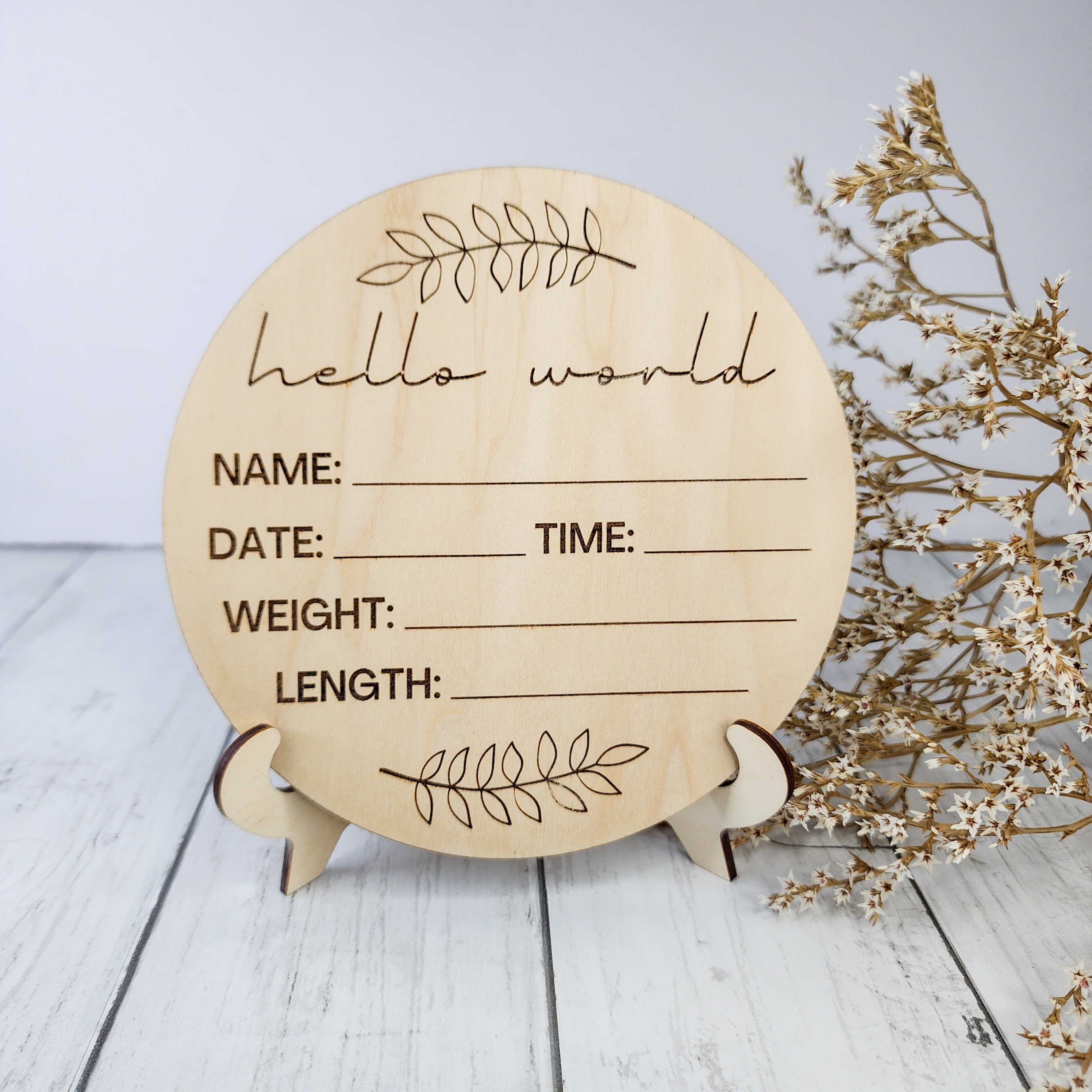 Birth Announcement Sign, Baby Birth Announcement Wood Sign, Milestone ...