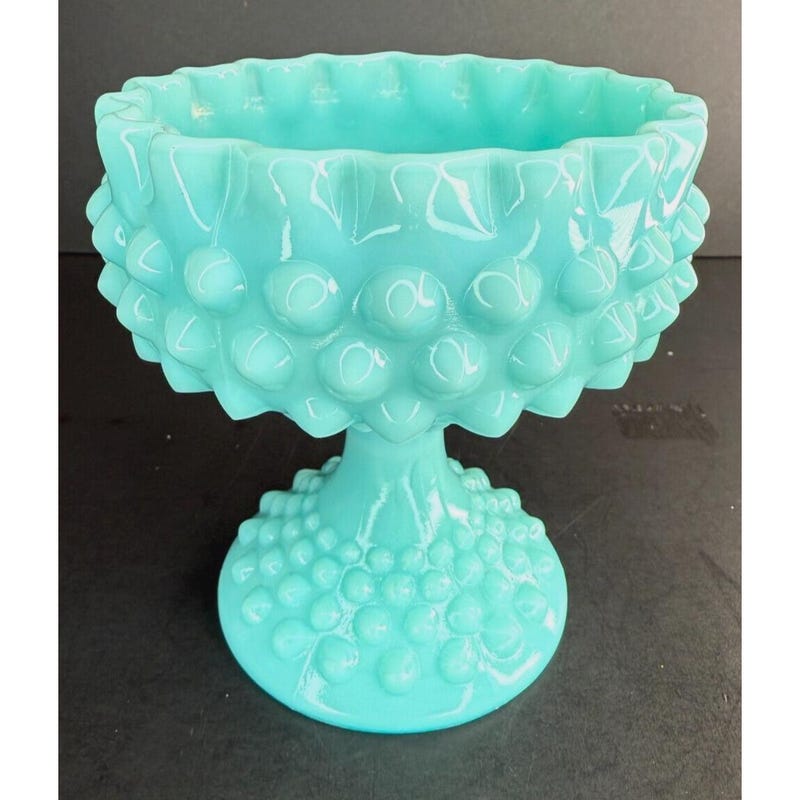 Turquoise Milk Glass - Etsy