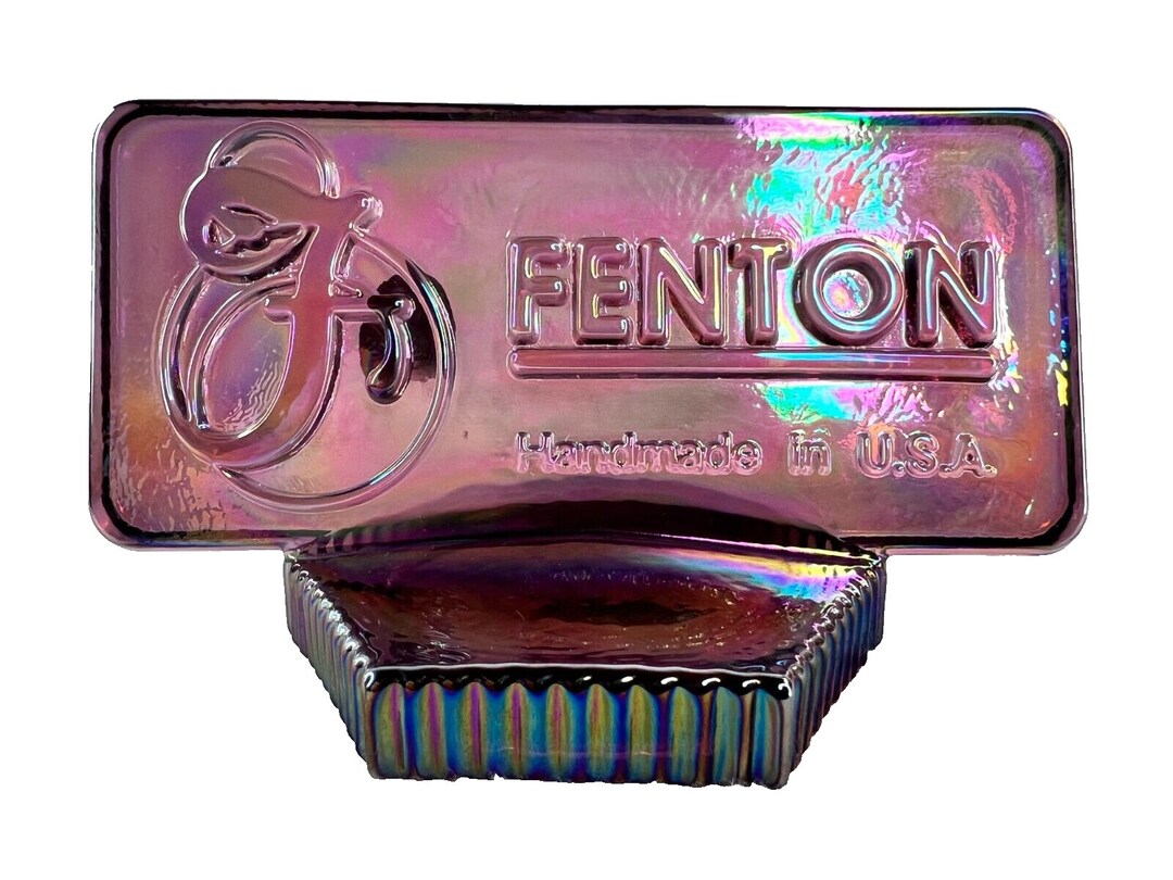 Fenton Art Glass Logo Store Display Sign 9799 Plum Iridize - Etsy