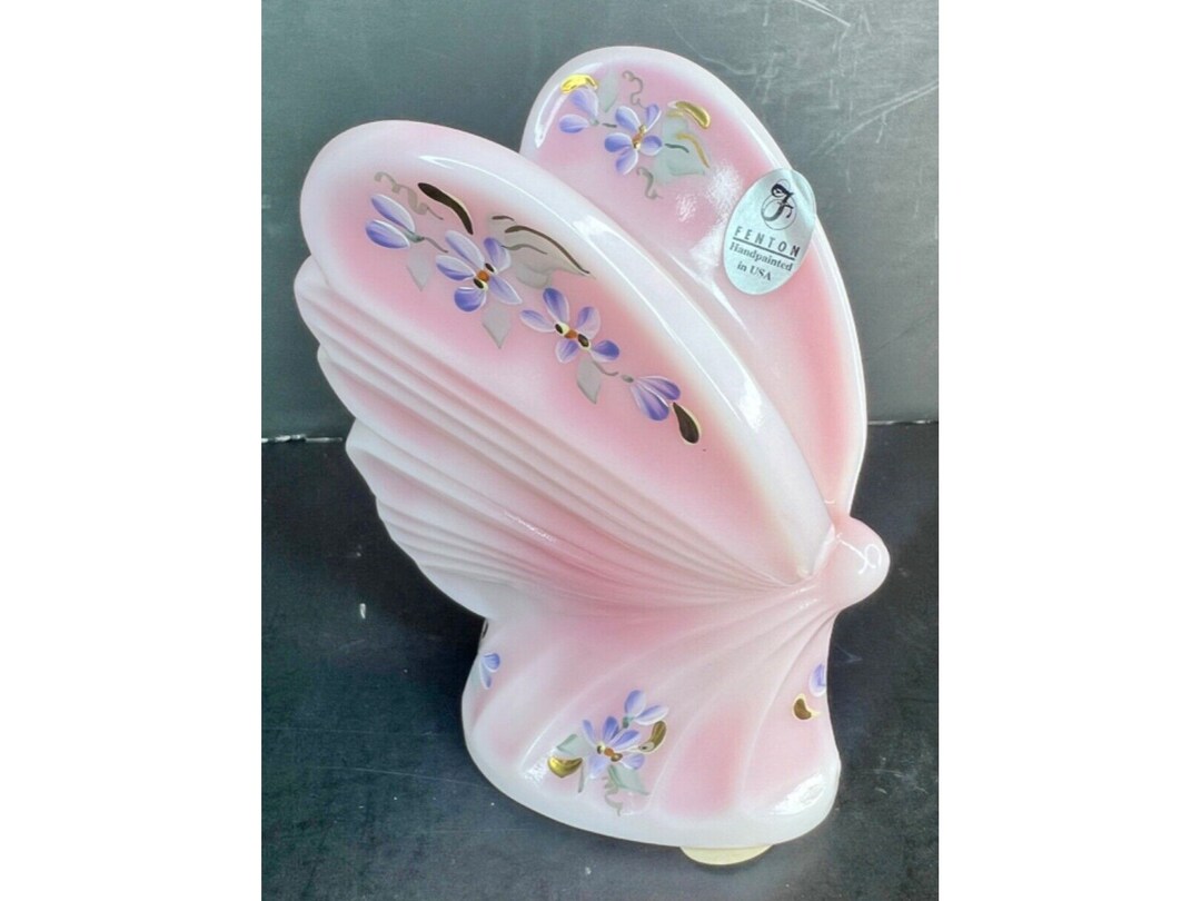 Fenton Rosaline Large Butterfly Numbered Limited Ed #1688 - Signed - Etsy