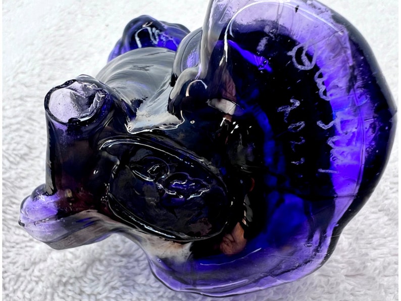Fenton Dave Fetty 2021 Purple Hand Blown Sitting Cat Figurine - Signed ...