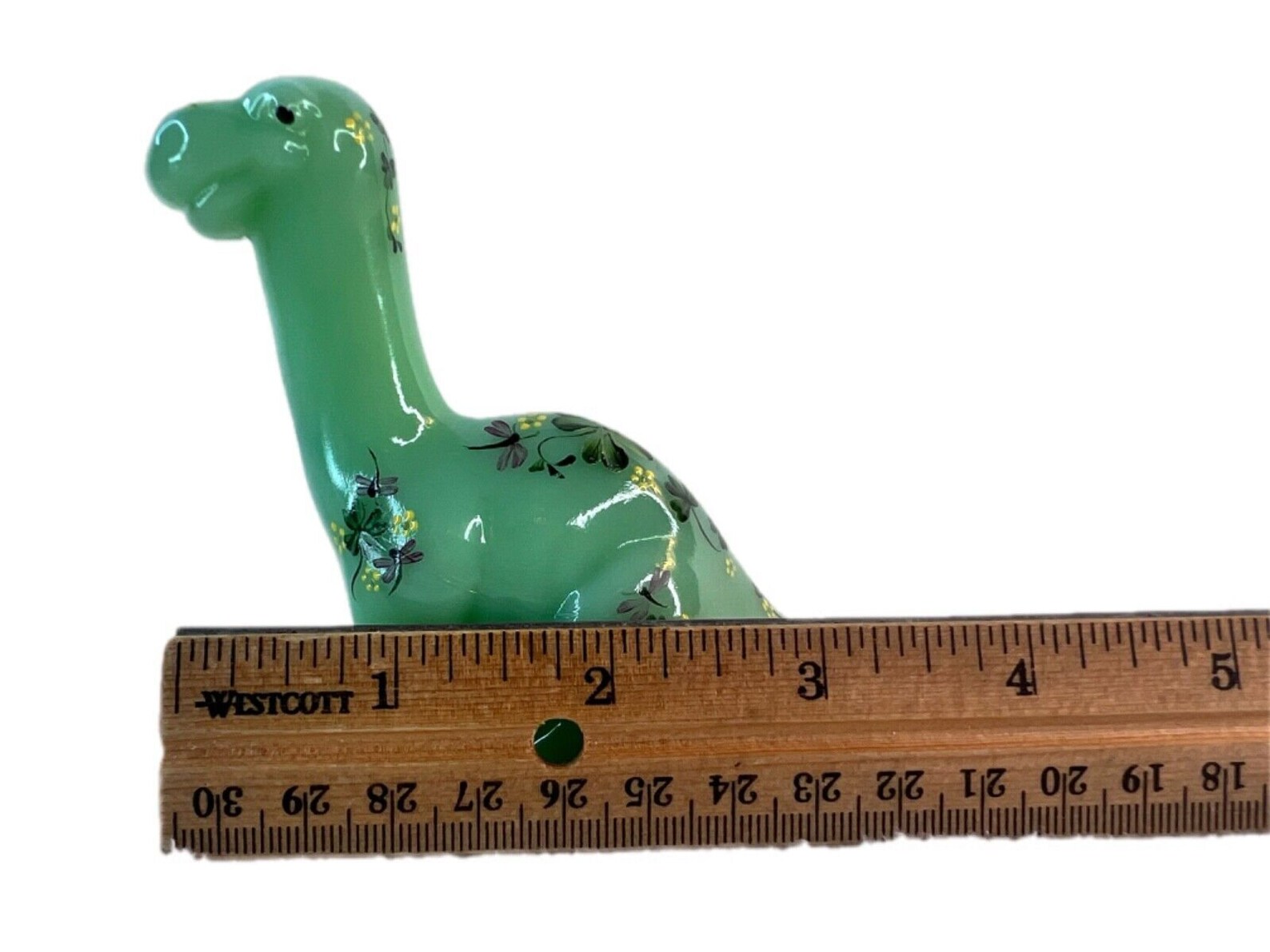 Fenton USA One of a Kind OOAK Jadeite Dinosaur by TJ Mendenhall 2024 - Etsy