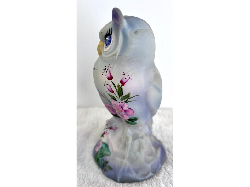 Fenton Marble Glass hummingbird Owl Figurine LE 10/82 by Kibbe 2023 - Etsy