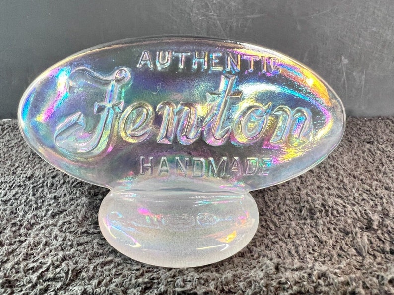 Fenton USA Art Glass Logo Store Display Sign 9499 Carnival Clear - Etsy