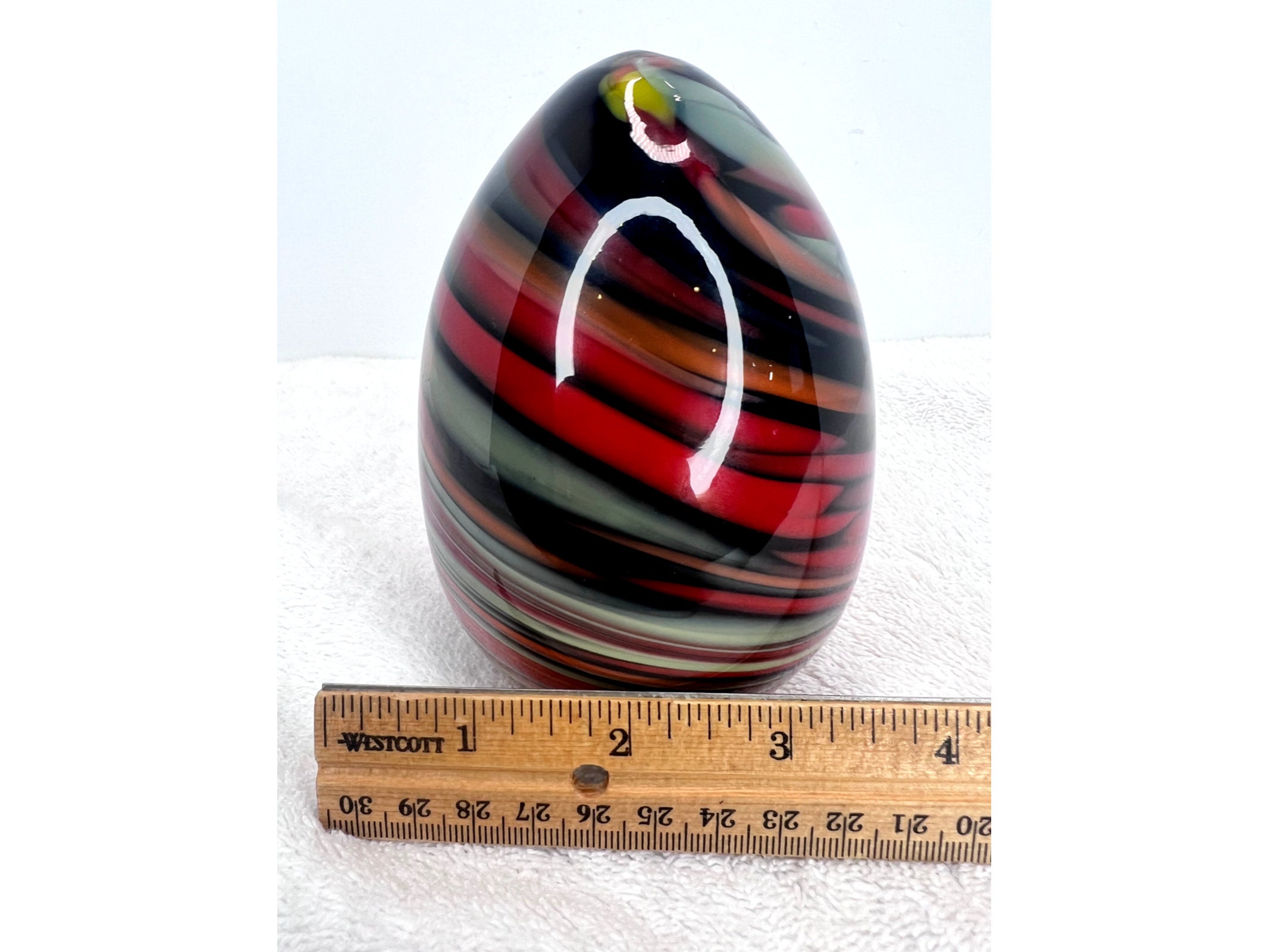 Fenton Dave Fetty Swirl Crayons Egg Multi Color Stamped - 5" - Etsy